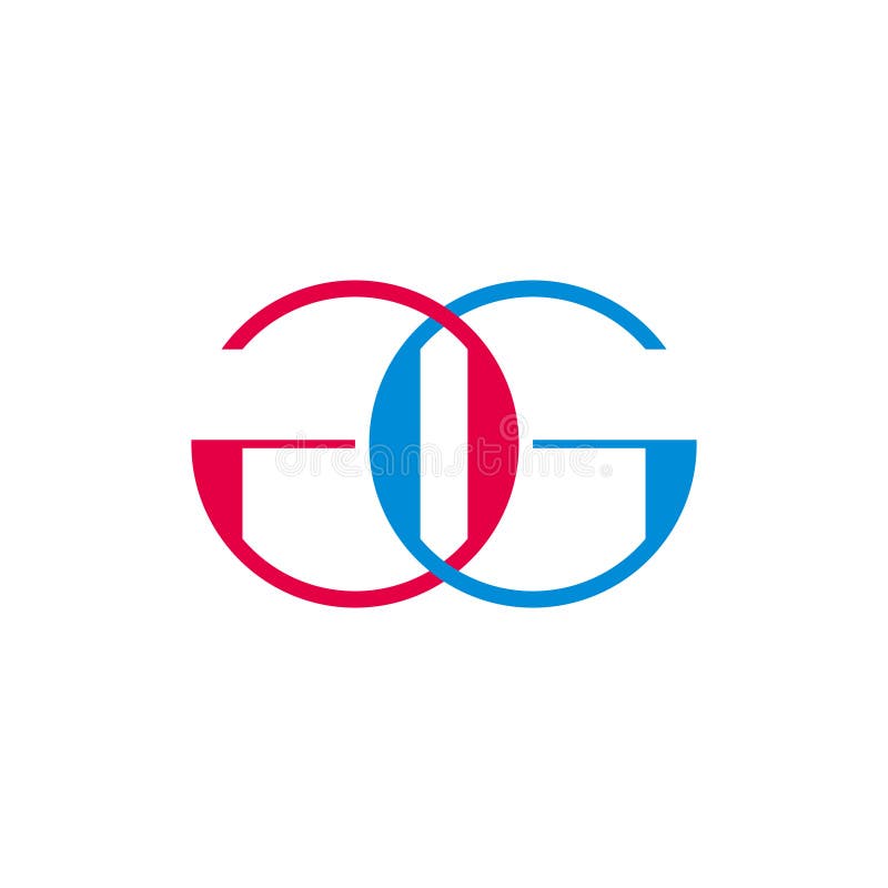 Letter Gg Circle Linked Colorful Geometric Design Symbol Logo Vector ...