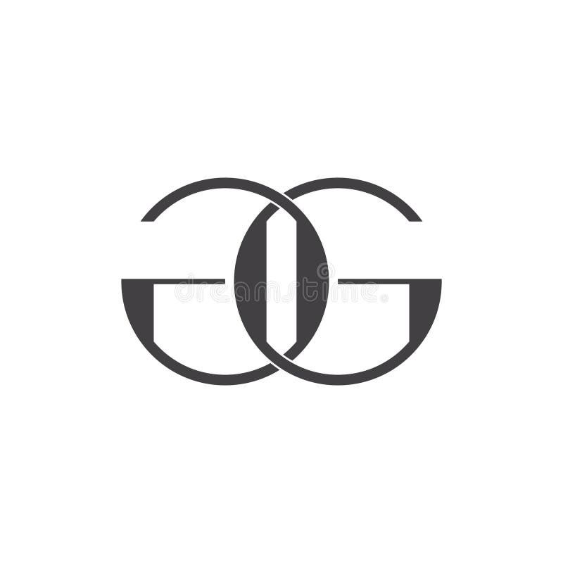 Letter Gg Circle Linked Geometric Overlap Design Symbol Logo Vector ...