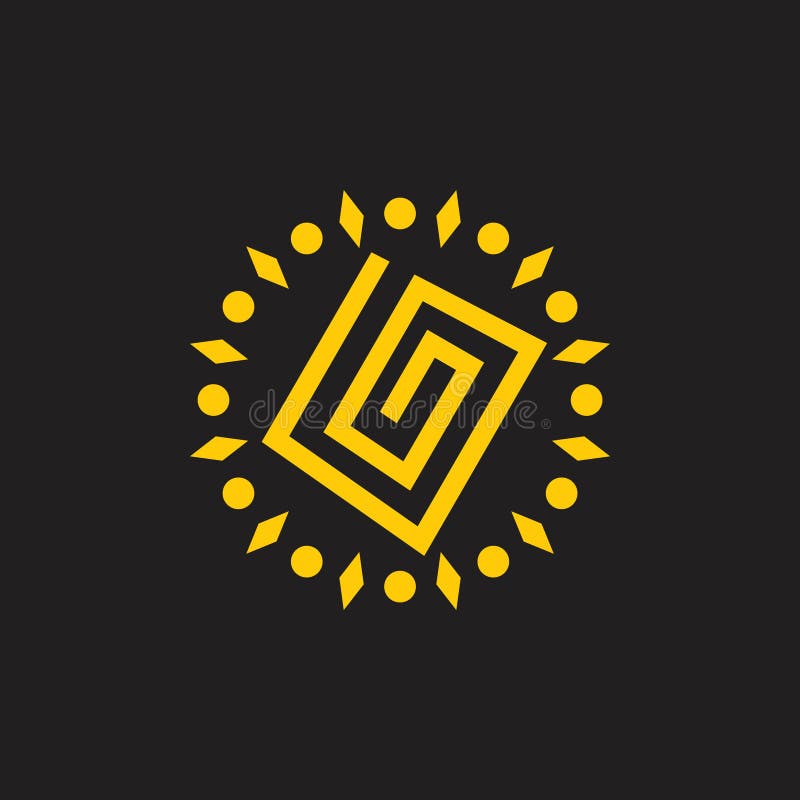 Letter Gg Spiral Geometric Line Design Symbol Vector Stock Vector ...