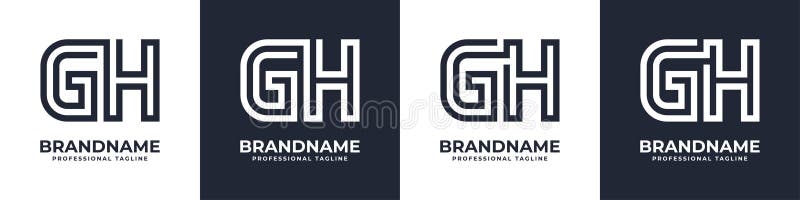 Letter GH or HG Global Technology Monogram Logo, Suitable for Any ...