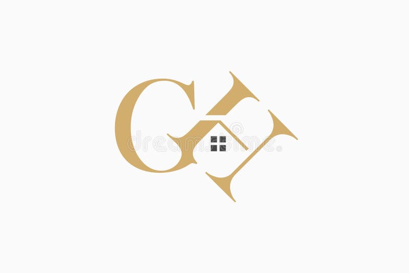 Letter GH and home logo stock vector. Illustration of vector - 329876041