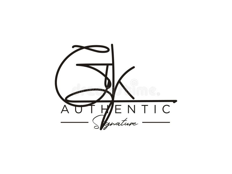 Letter GK Signature Logo Template Vector Stock Vector - Illustration of ...