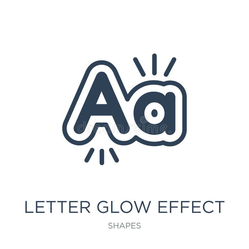 Letter Glow Simple Unique Typography Stock Vector - Illustration of ...