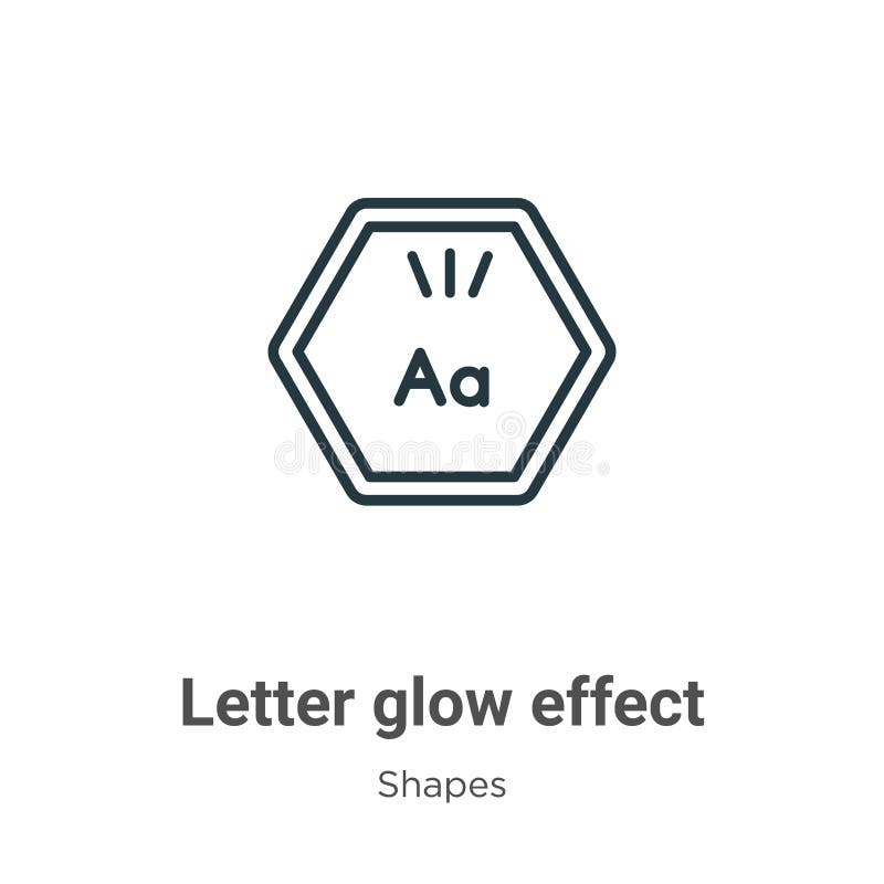 Letter Glow Simple Unique Typography Stock Vector - Illustration of ...