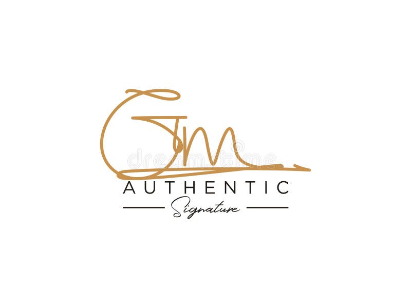 Letter GM Signature Logo Template Vector Stock Vector - Illustration of ...