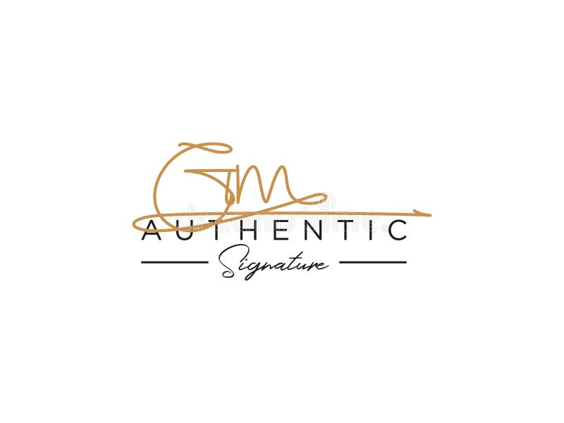 Letter GM Signature Logo Template Vector Stock Vector - Illustration of ...