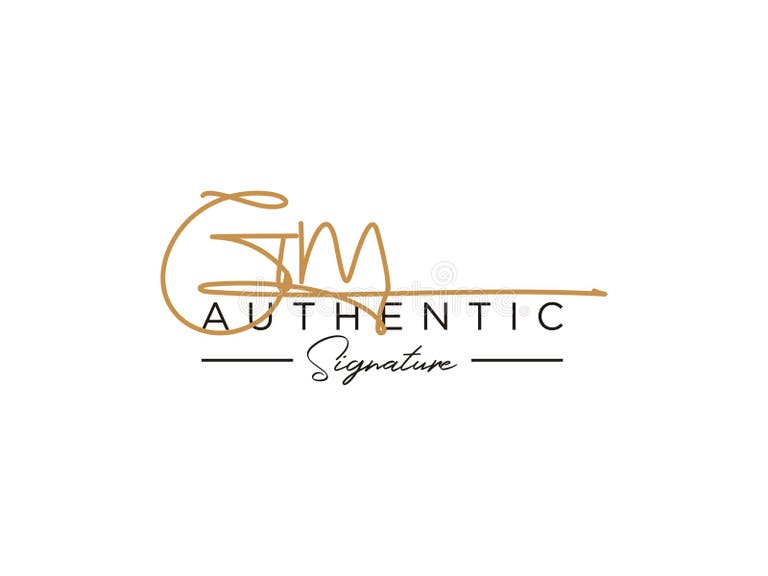 Letter GM Signature Logo Template Vector Stock Vector - Illustration of ...
