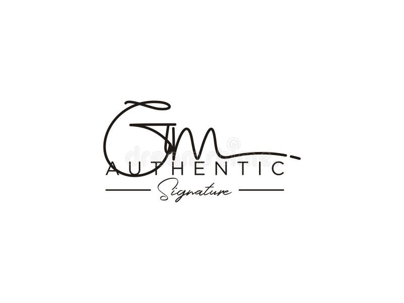 Letter GM Signature Logo Template Vector Stock Vector - Illustration of ...