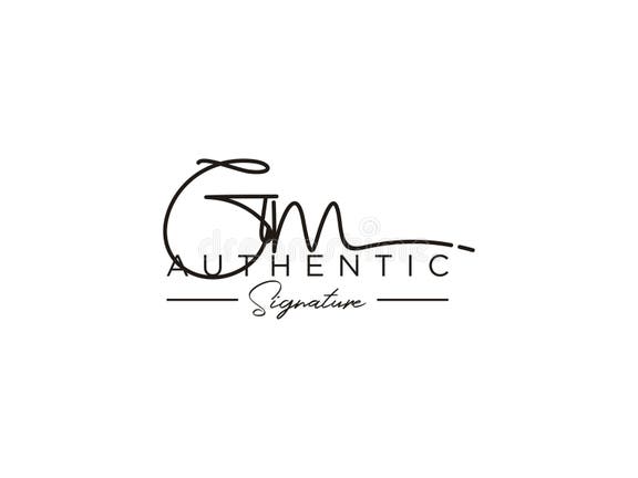 Letter GM Signature Logo Template Vector Stock Vector - Illustration of ...