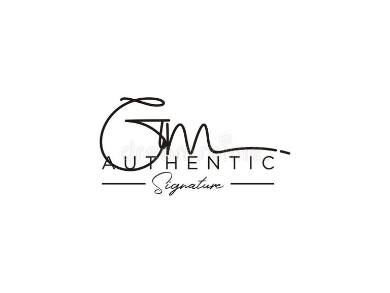 Letter GM Signature Logo Template Vector Stock Vector - Illustration of ...