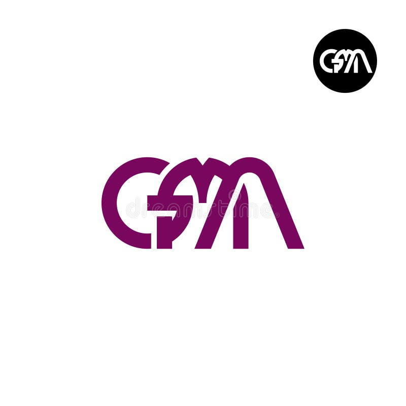 Letter GMA Monogram Logo Design Stock Vector - Illustration of ...