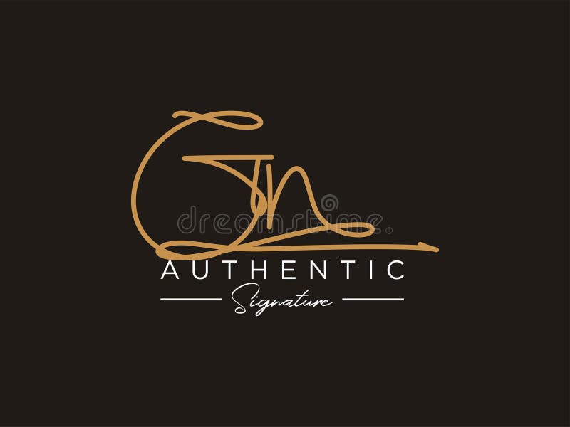 Letter GN Signature Logo Template Vector Stock Vector - Illustration of ...