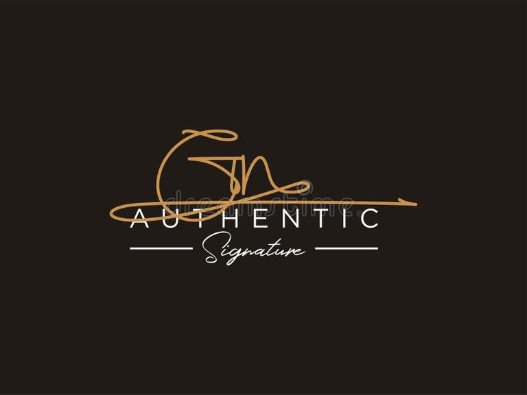 Letter GN Signature Logo Template Vector Stock Vector - Illustration of ...