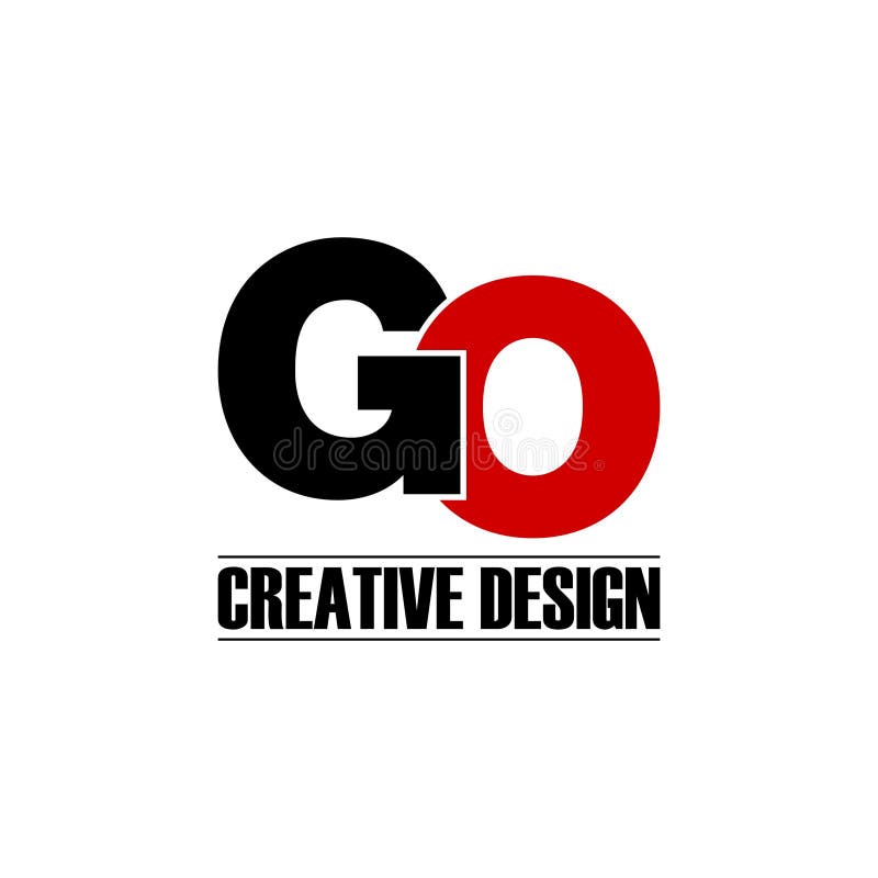 Letter GO Simple Monogram Logo Icon Design. Stock Vector - Illustration ...