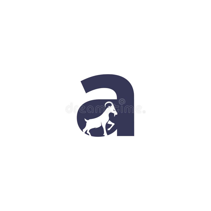 Letter a and Goat Logo Template Design. Stock Vector - Illustration of ...