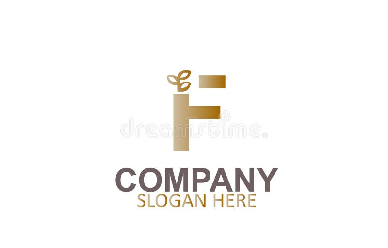 Letter of Golden Logo Design Vector Stock Illustratie - Illustration of ...