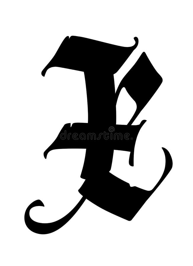Letter X in the Gothic Style. Vector. Alphabet. the Symbol is Isolated ...