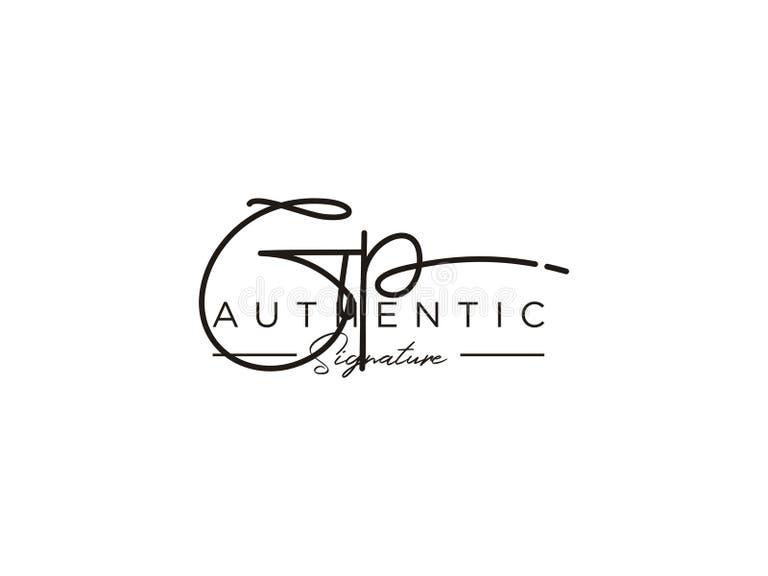Letter GP Signature Logo Template Vector Stock Vector - Illustration of ...