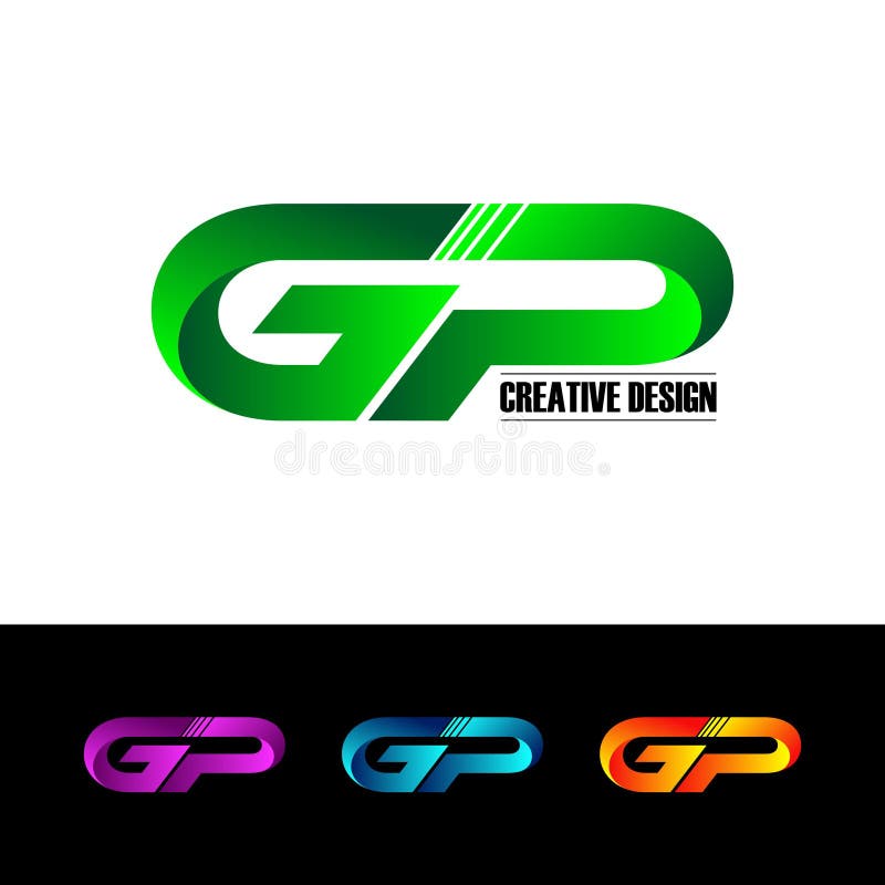 Letter GP Simple Logo Icon Design Vector. Stock Vector - Illustration ...