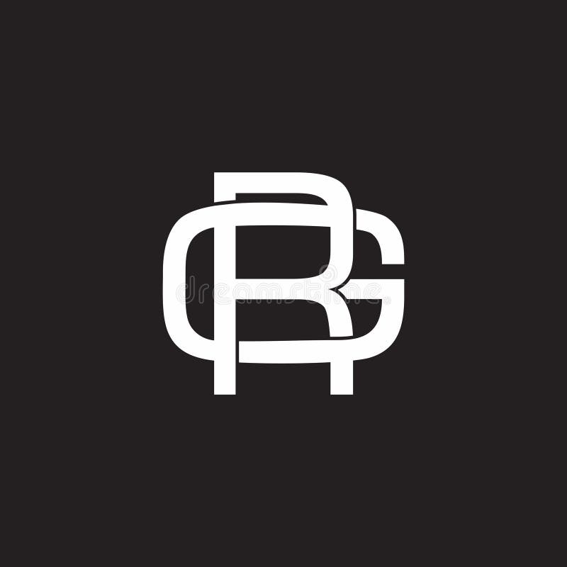 Letter Gr Simple Geometric Overlap Design Symbol Logo Vector Stock ...