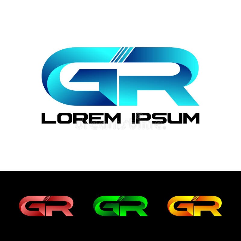 GR Logo. Letter Design Vector. Stock Vector - Illustration of trendy ...