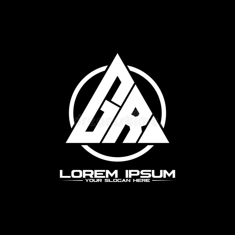 Letter GR Triangle Logo Design Vector Stock Vector - Illustration of ...