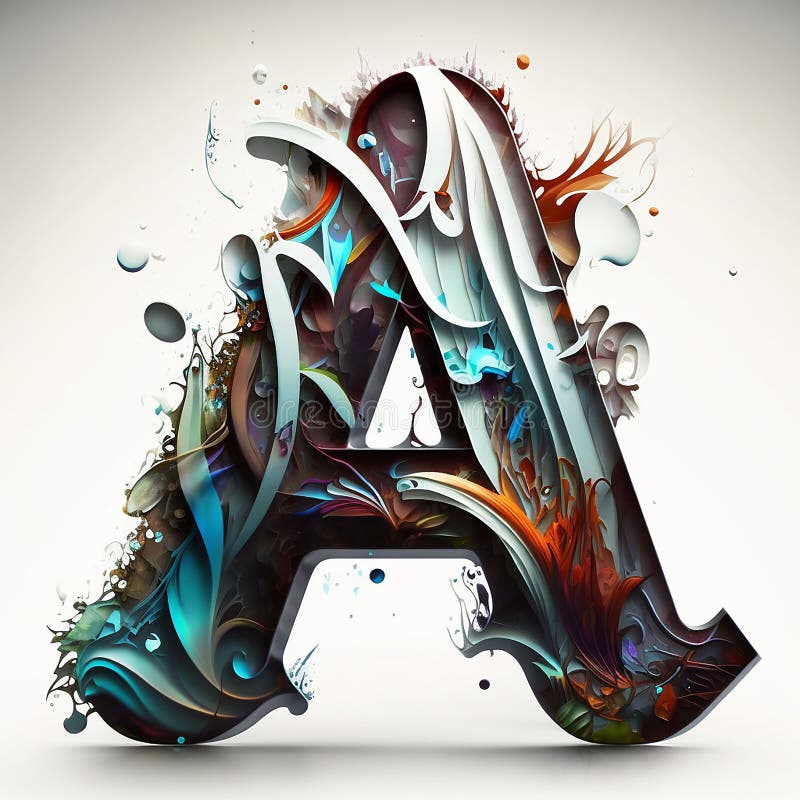 Letter a in a Graffiti Style. AI Generated Stock Illustration ...