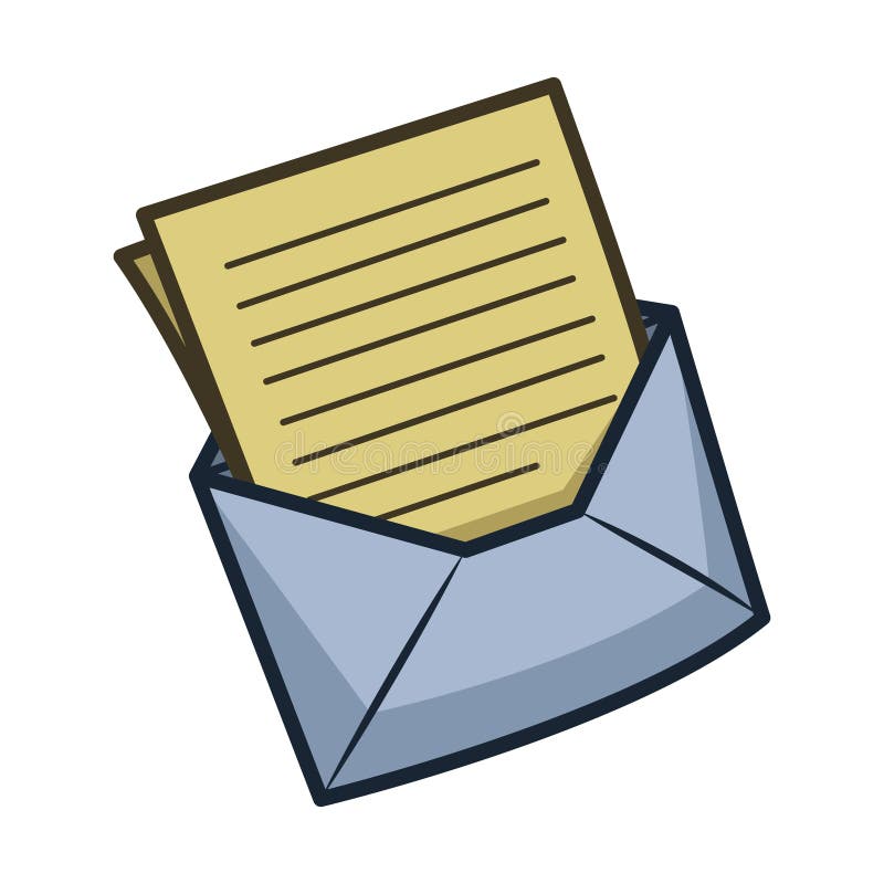 Letter in Grey Envelope. Business Icon Illustration Stock Vector ...