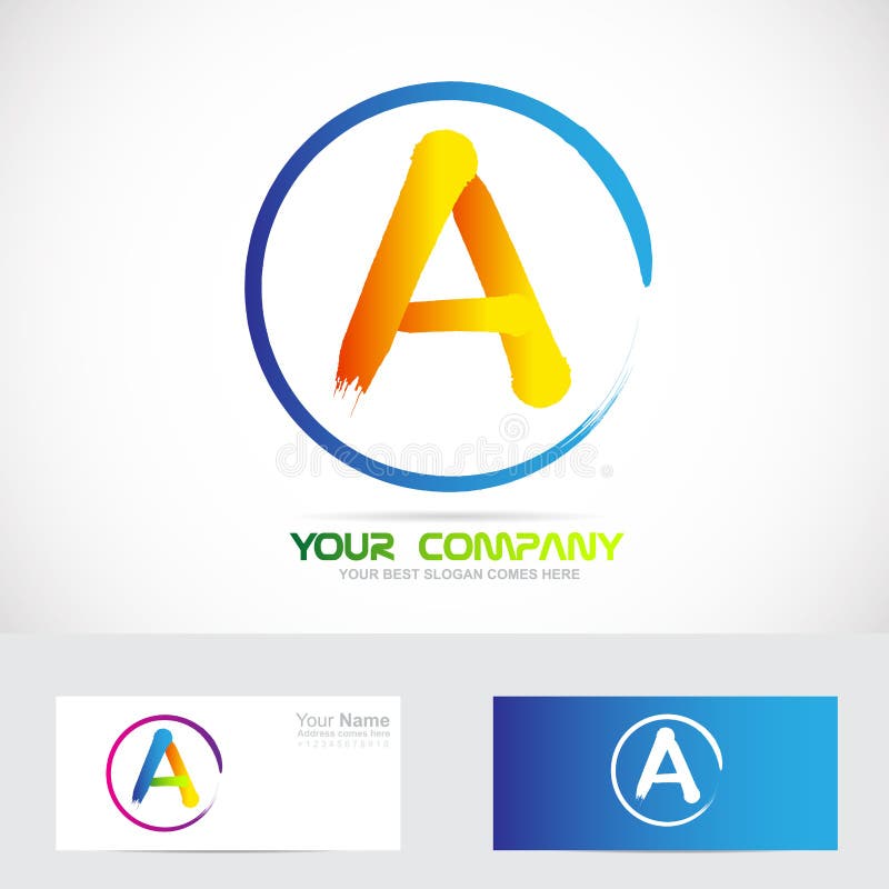 Letter a Grunge Orange Logo Stock Vector - Illustration of logo, orange ...
