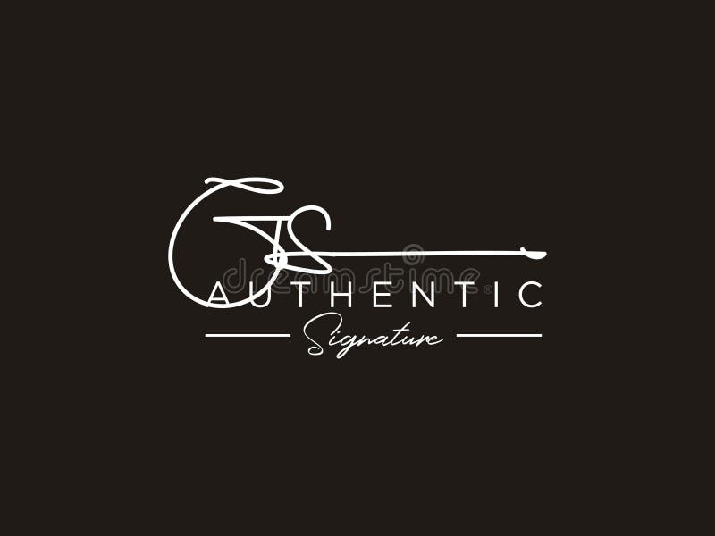 Letter GS Signature Logo Template Vector Stock Vector - Illustration of ...