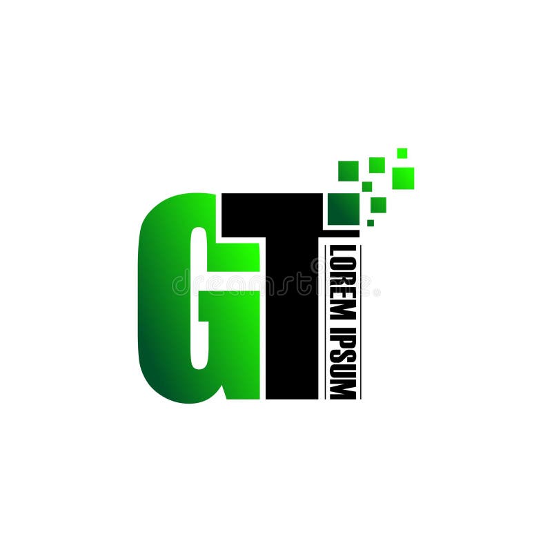 Letter GT Data Monogram Logo Icon Design Vector. Stock Vector ...