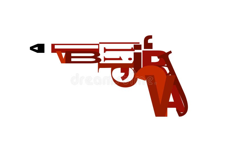 Letter gun stock illustration. Illustration of shoot - 41274873