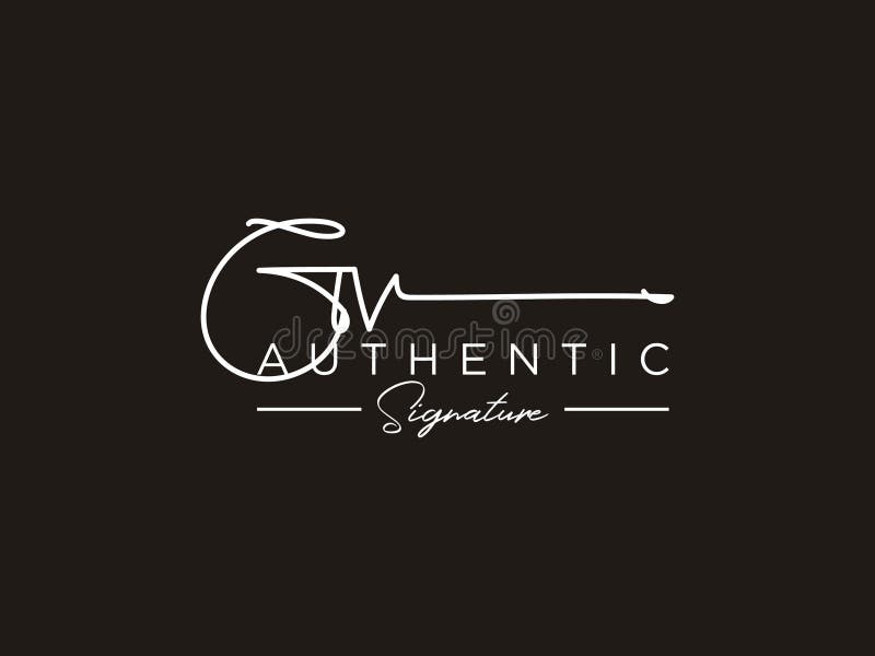 Letter GV Signature Logo Template Vector Stock Vector - Illustration of ...