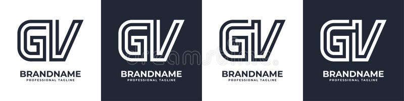 Letter GV or VG Global Technology Monogram Logo, Suitable for Any ...