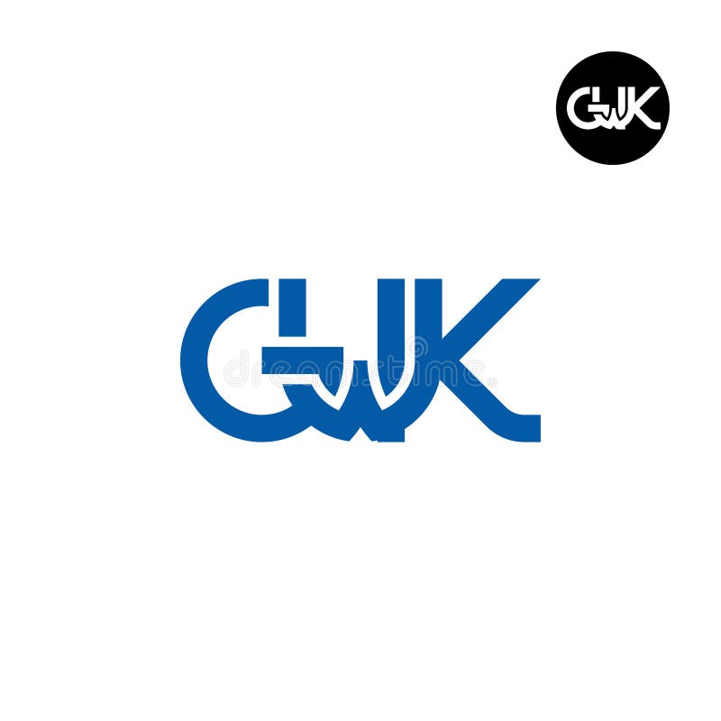 Letter GWK Monogram Logo Design Stock Vector - Illustration of minimal ...