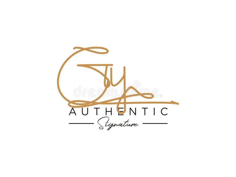 Letter GY Signature Logo Template Vector Stock Vector - Illustration of ...