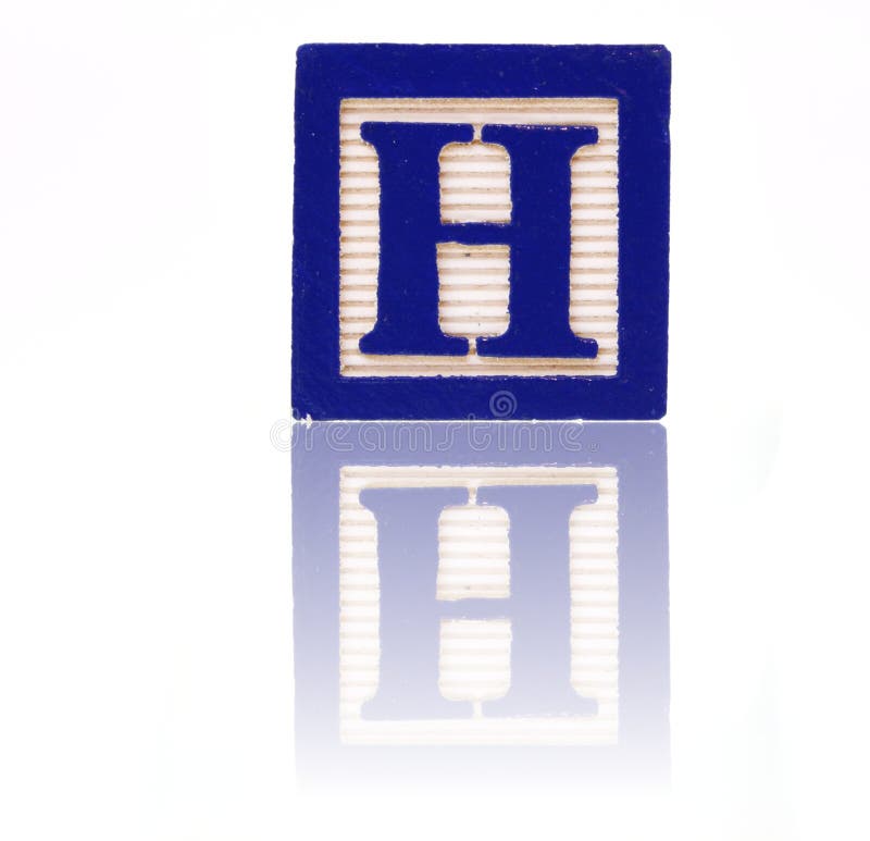 Letter H Alphabet Wood Block White Surface Stock Photos - Free ...