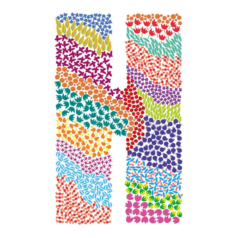 Letter H stock illustration. Illustration of trend, school - 43930689