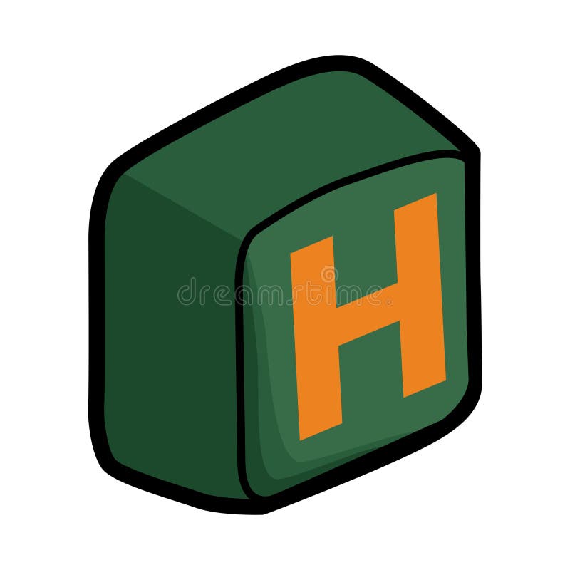 Letter H of Alphabet on Keyboard Computer. Stock Illustration ...