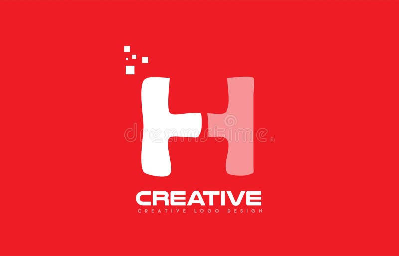 Alphabet Letter H Red Technology White Logo Company Design Icon Stock ...