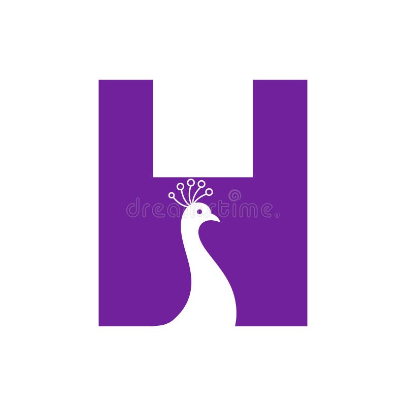 Letter H Beautiful Peacock Logo Template Vector Template Colorful ...