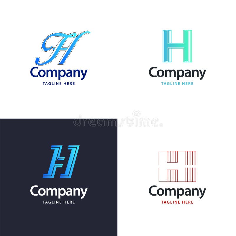 Letter H Big Logo Pack Design Creative Modern Logos Design for Your ...