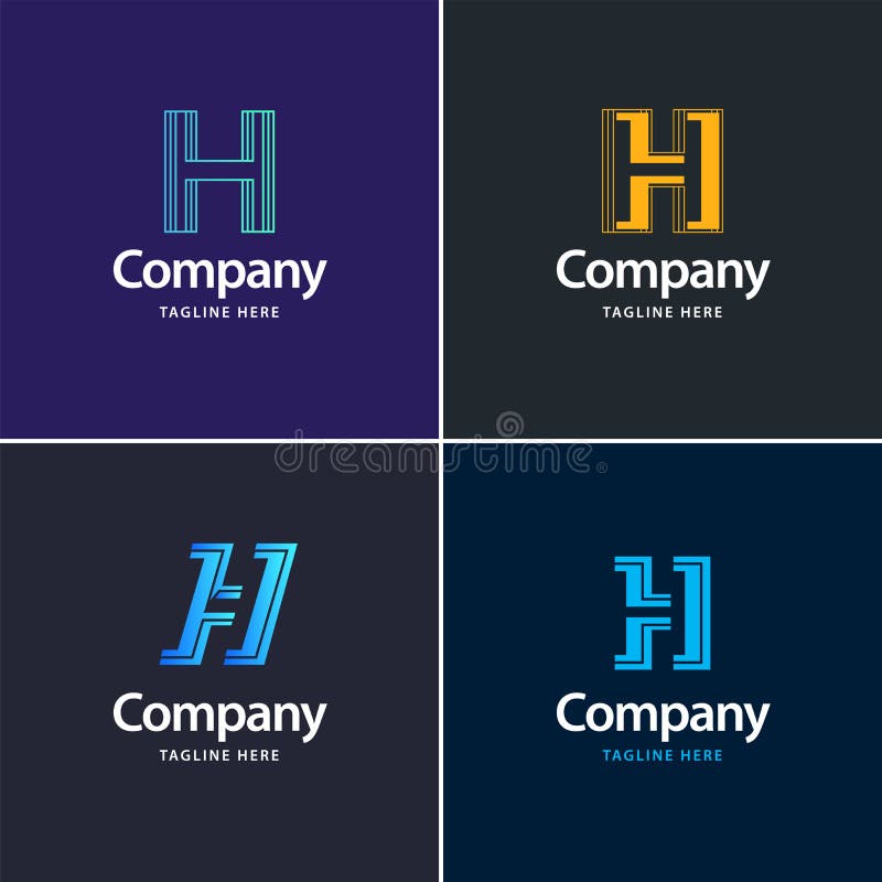 Letter H Big Logo Pack Design Creative Modern Logos Design for Your ...