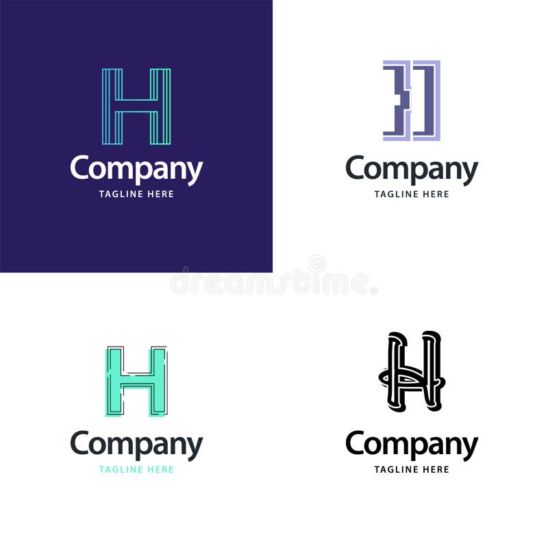 Letter H Big Logo Pack Design Creative Modern Logos Design for Your ...