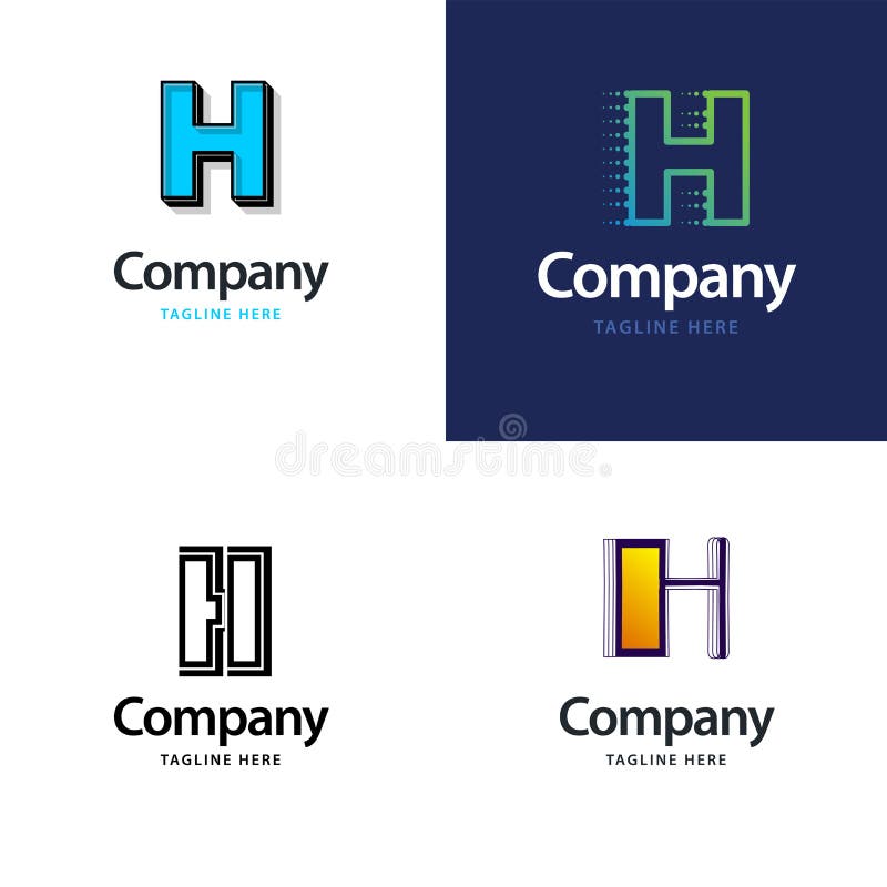 Letter H Big Logo Pack Design Creative Modern Logos Design for Your ...