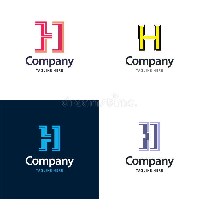Letter H Big Logo Pack Design Creative Modern Logos Design for Your ...