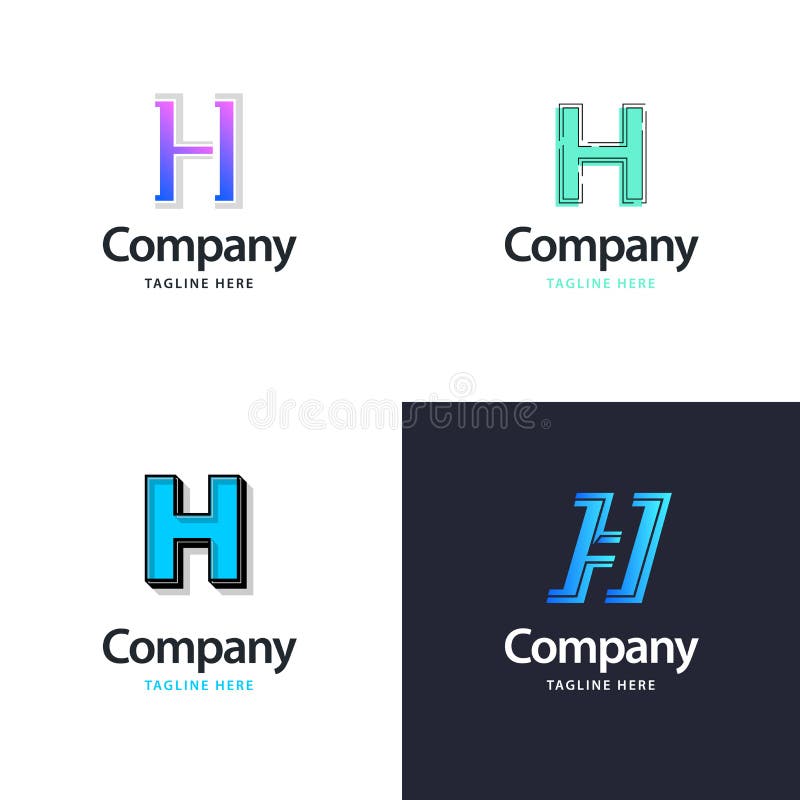 Letter H Big Logo Pack Design Creative Modern Logos Design for Your ...