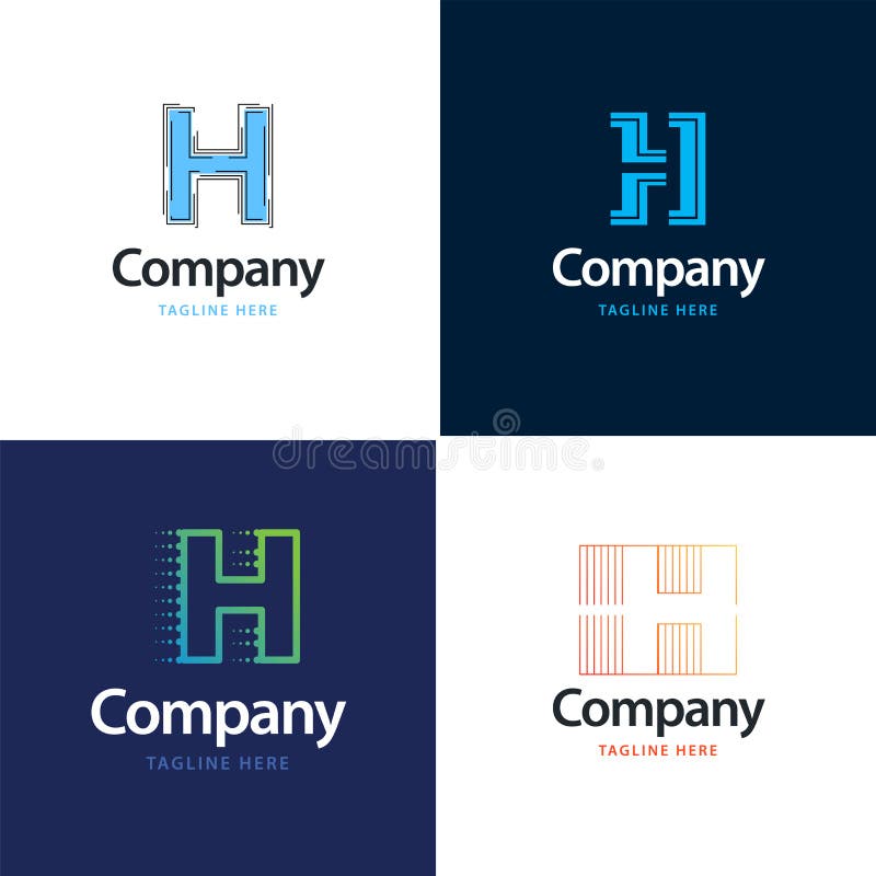 Letter H Big Logo Pack Design Creative Modern Logos Design for Your ...