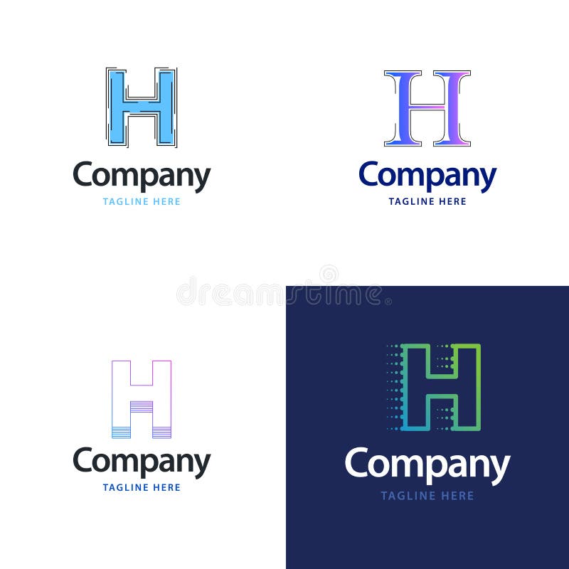 Letter H Big Logo Pack Design Creative Modern Logos Design for Your ...