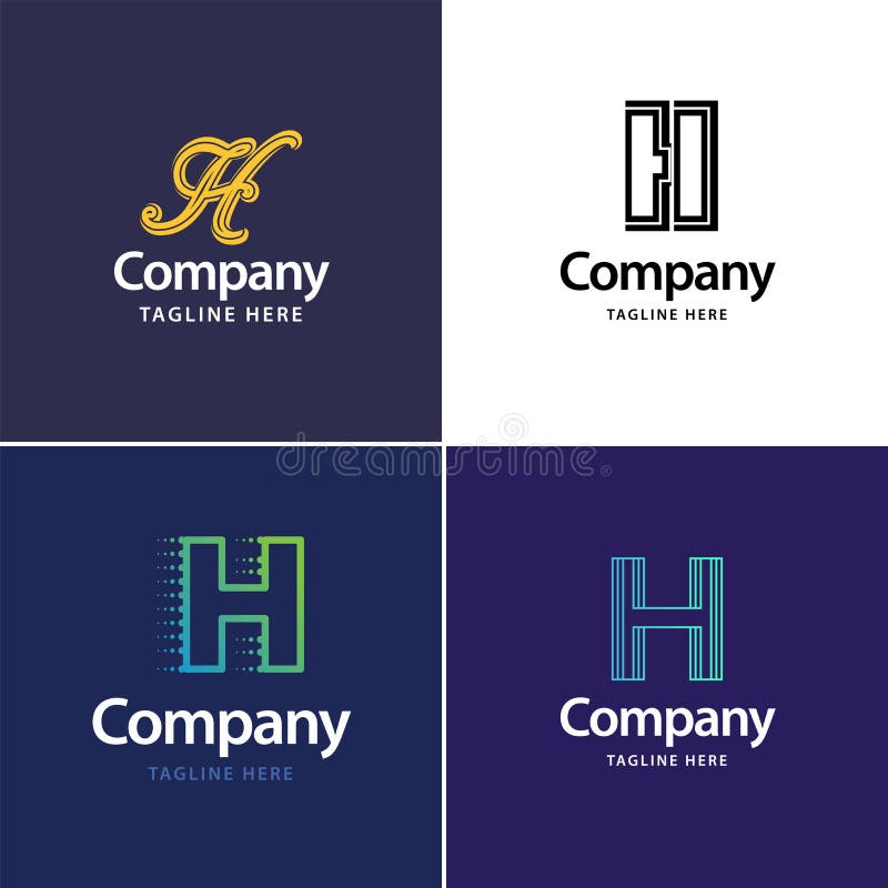 Letter H Big Logo Pack Design Creative Modern Logos Design for Your ...